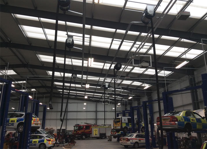 Exhaust Hose Reels | Vehicle Exhaust Extraction | Auto Extract Systems