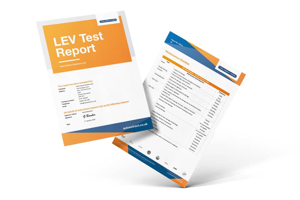 LEV Testing | COSHH Testing UK | Auto Extract Systems